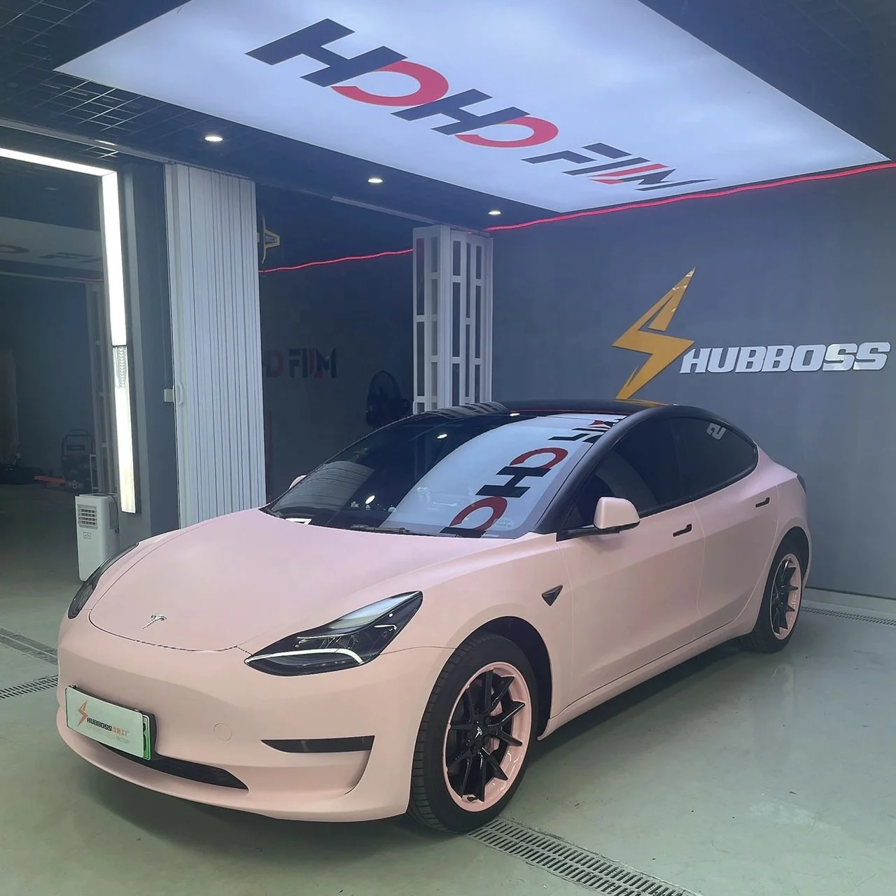 Satin Sakura Pink Car Change Color Super Matte Vinyl Wrapping Film Car ...