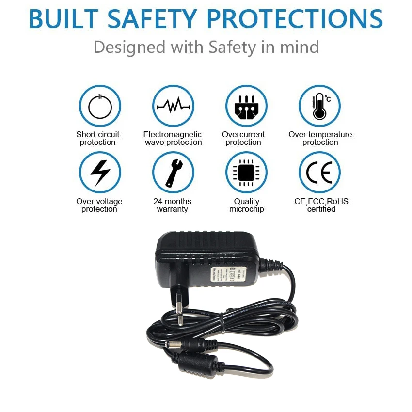 For Set Top Box 12v Psu Adapter With Led Light Indicator Eu Wall 12v ...