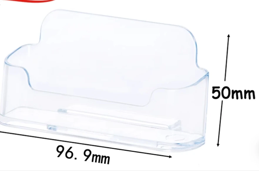 Custom Clear Acrylic Business Card Holder with Fits 30-50 Business ...