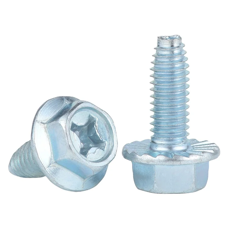 Galvanized Toothed Flange Triangular Self-tapping Screws Hexagon Flange ...