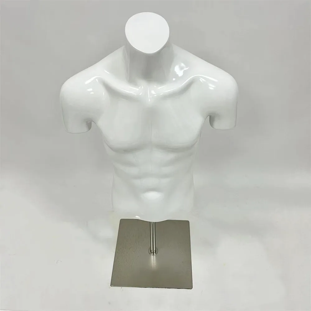 Adjustable Half Body Male Mannequins Torso Custom Fiberglass Men Bust ...