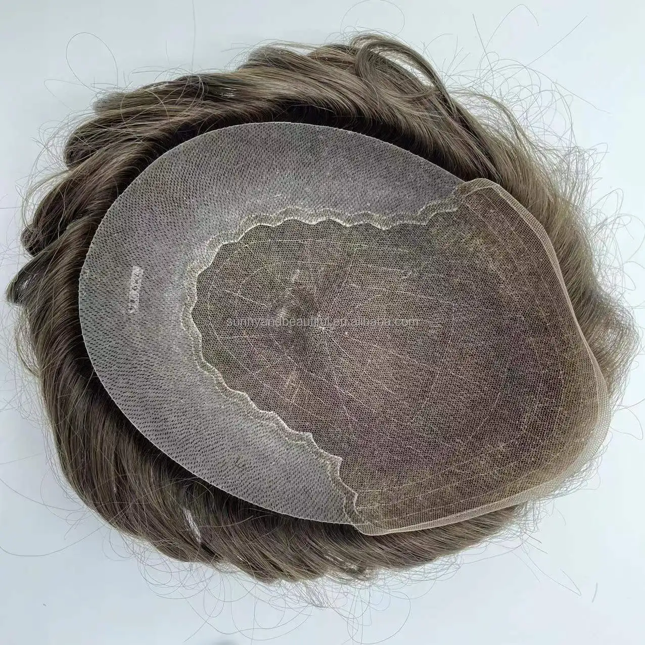 Wholesale Q6 Base Breathable Bleach Knots Swiss Lace Hair Replacement ...