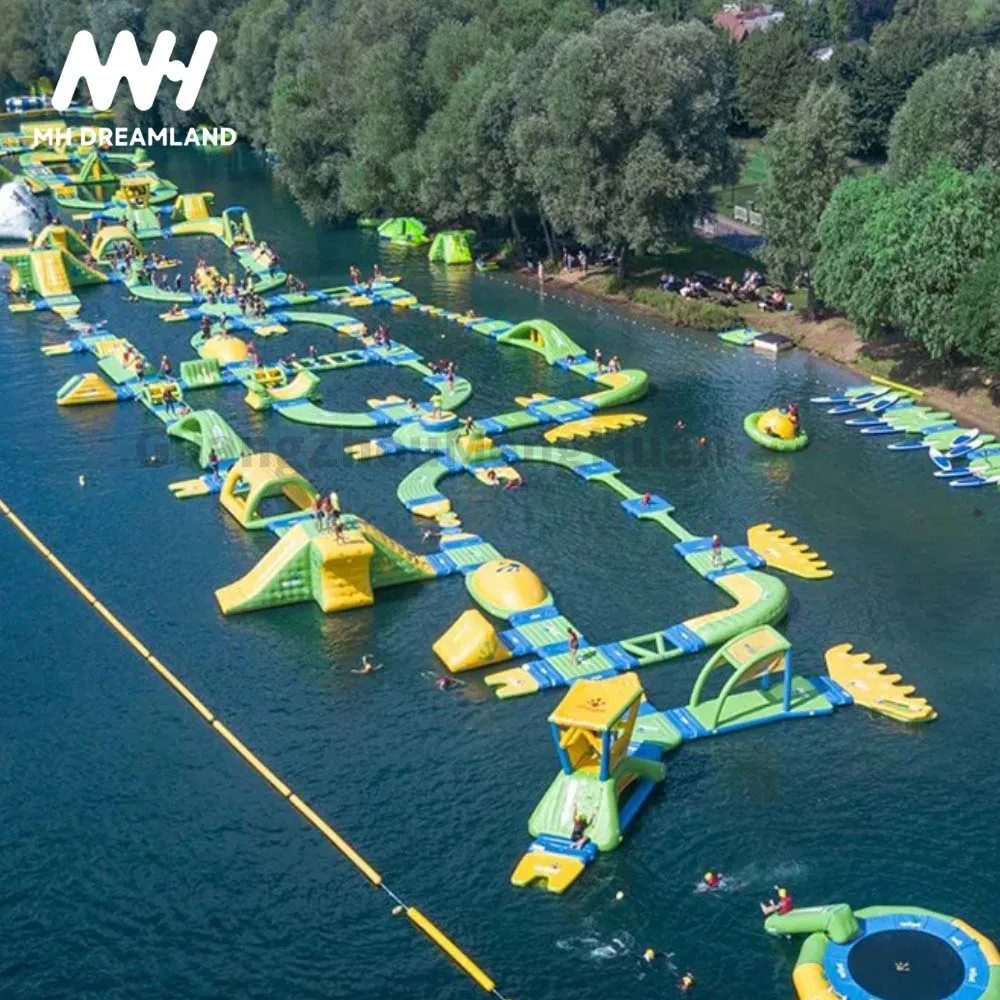 Inflatable Water Park Obstacle Slides - Fun & Safety