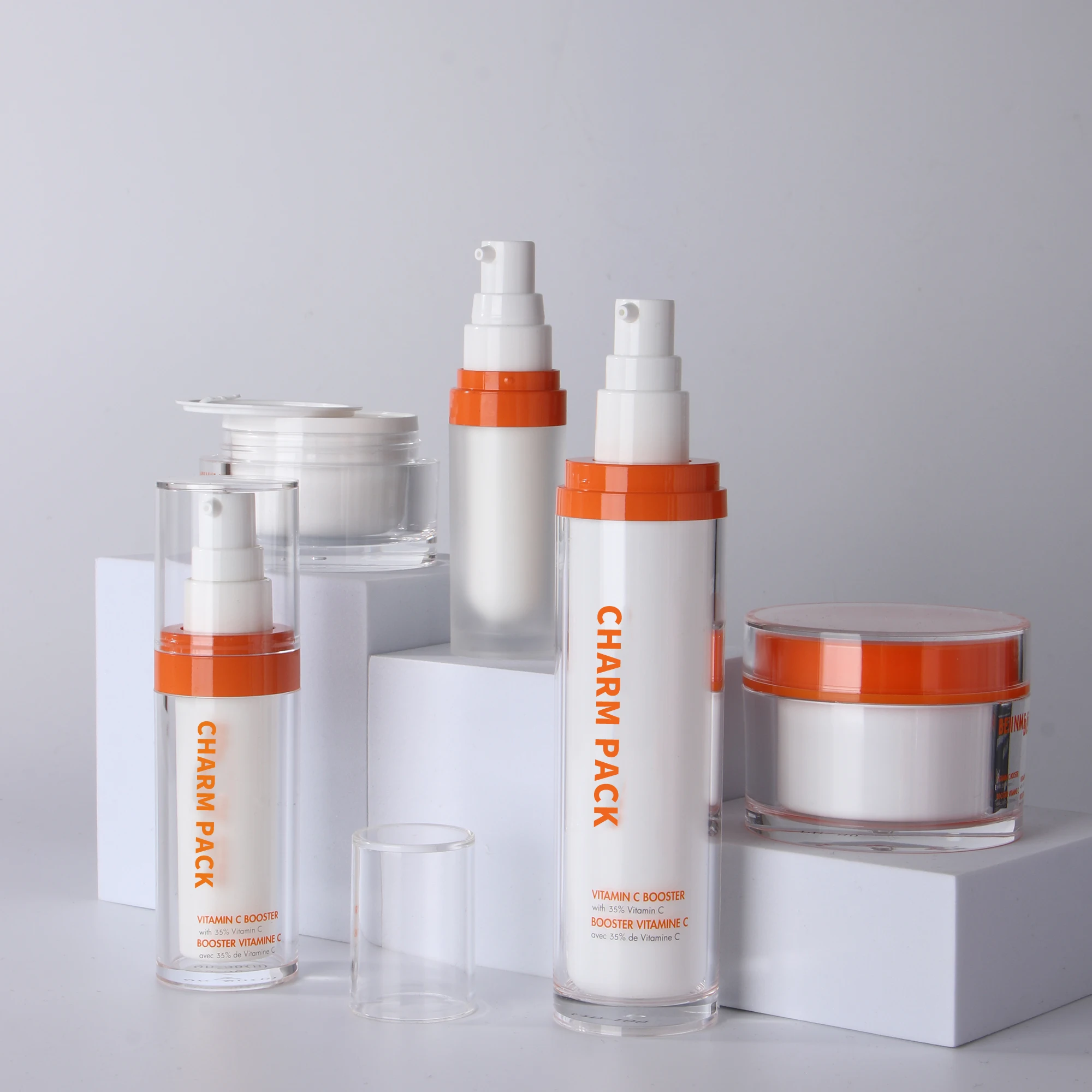 Luxury Skincare Packaging Empty Plastic Acrylic Double Wall Container ...