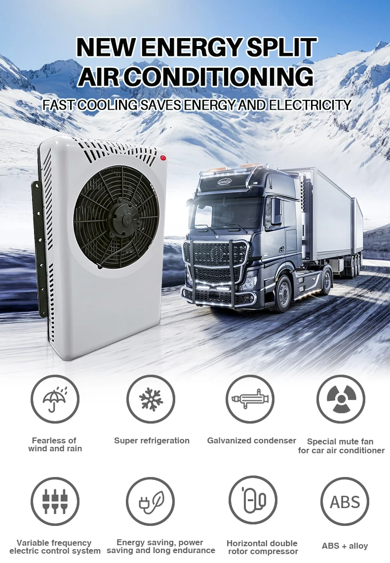 Electric Parking Air Condition Battery Powered Semi Truck Batteries Air ...