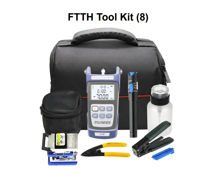 FTTH Fiber Optic Tool Kits with VFL and de Optica power meter and ...