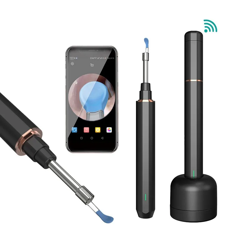 Long Lasting Rechargeable Smart Visual Ear Cleaner With Camera Otoscope ...