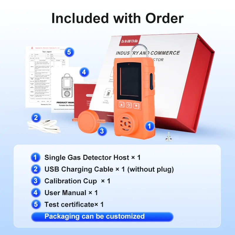 RTTPP DR850 Portable Gas Detector - 4 in 1 Multi Gas Meter