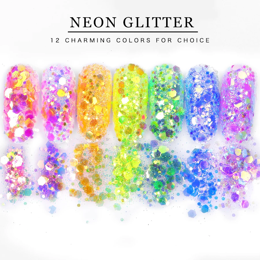 35 Colors Chameleon Color Shifting Glitter Crystal Neon Fluorescent ...