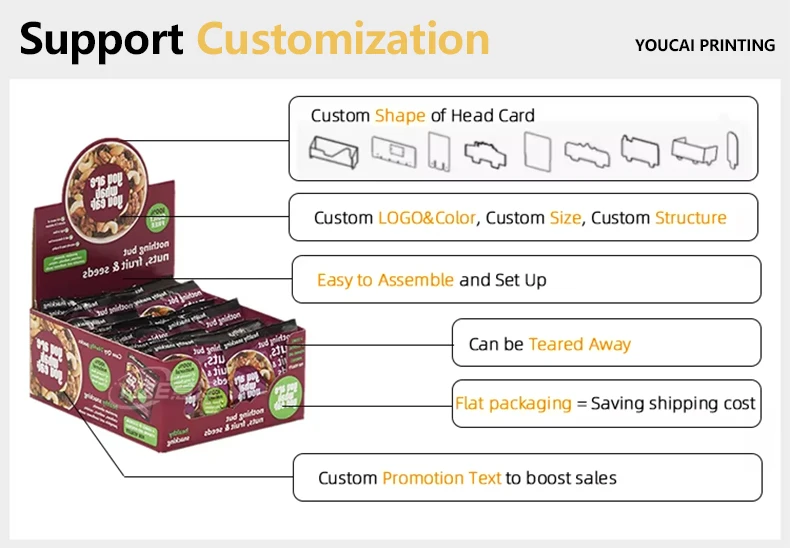 Custom Cardboard Display Box SRP Shelf Ready Packaging Folding Tear Off ...