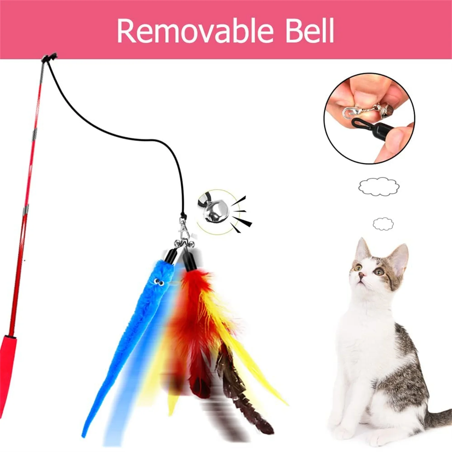 Petfountain Cat Teaser Stick - Interactive Fun & Sustainability