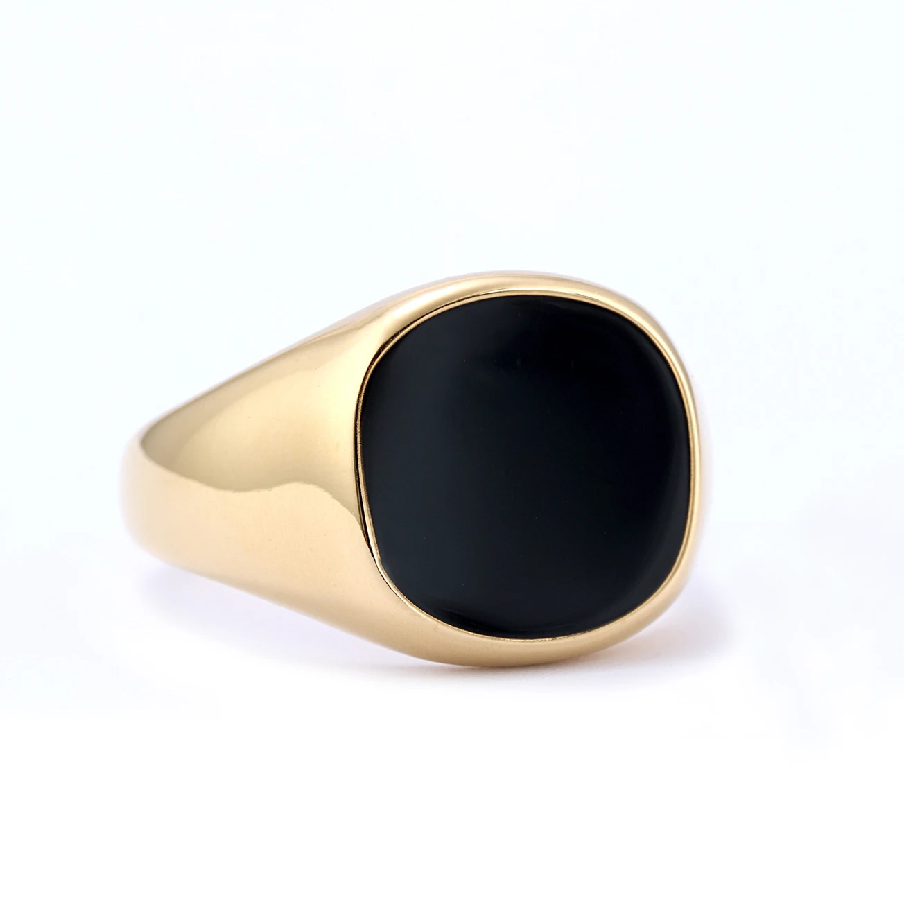 Stainless Steel Classic Gold Silver Plated Minimalistic Epoxy Ring ...