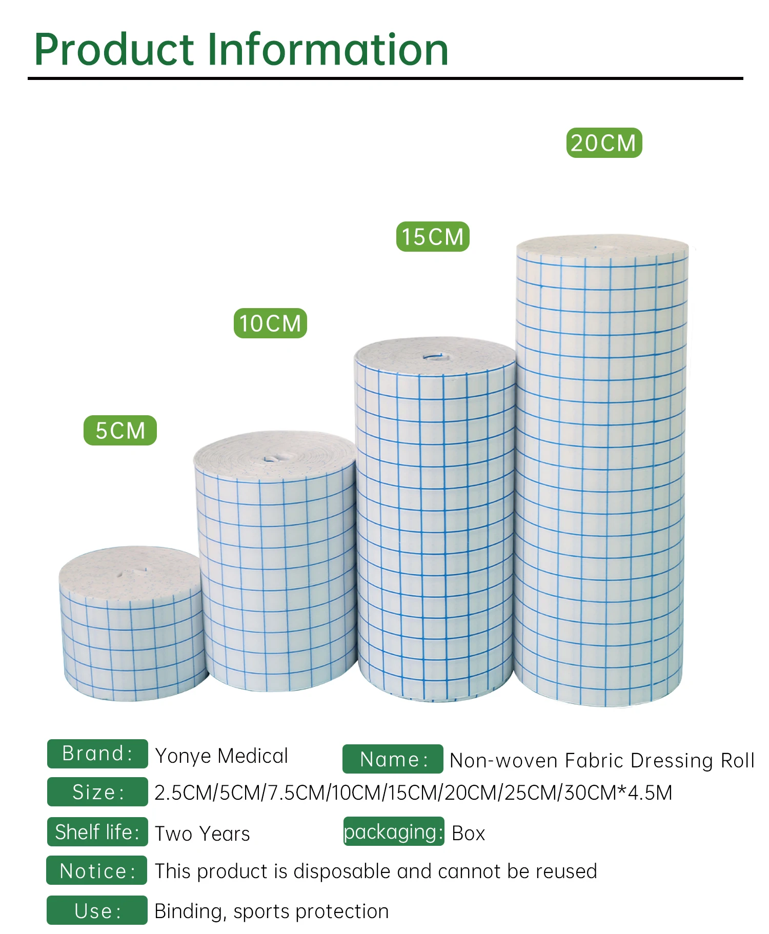 Surgical Wound Dressing Non Woven Fabric Adhesive Medical Dressing Tape ...