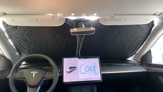 Customize Logo Print Retractable Uv Rays Protection Model Y Model 3 ...