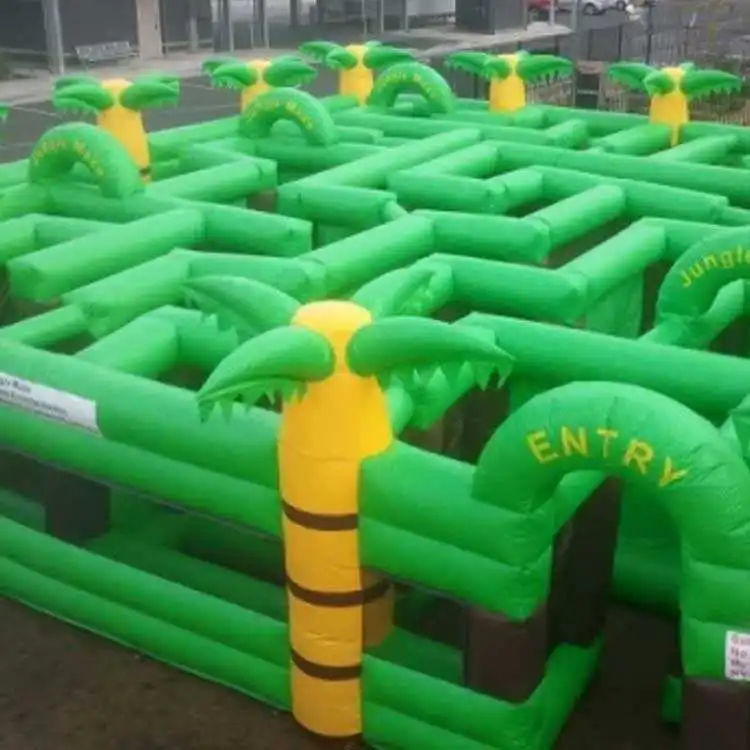 Jungle Maze Adult Mechanical Rodeo Ride Bull Inflatable Game