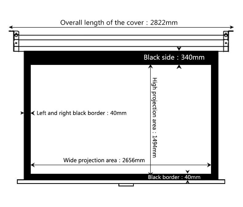 120 Inch Manual Pull Down Projector Screen Wall Celling Mounted Auto ...