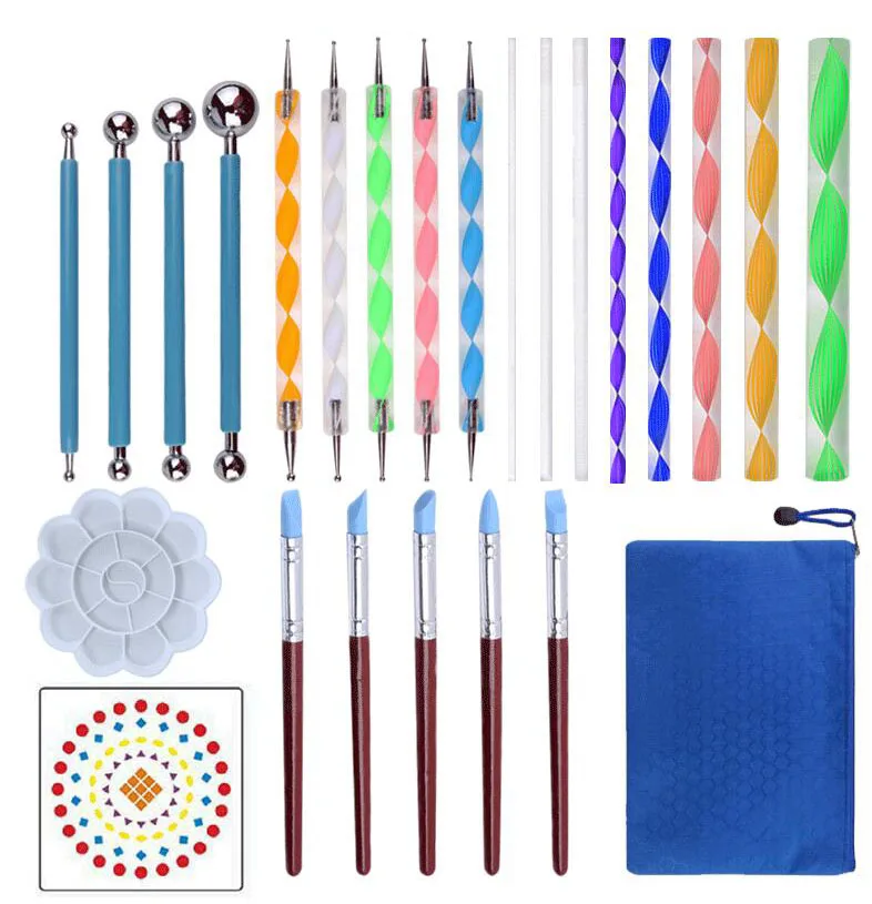 Factory 25pcs Mandala Dotting Tool Set Painting Kit Dot Art Pen Paint ...