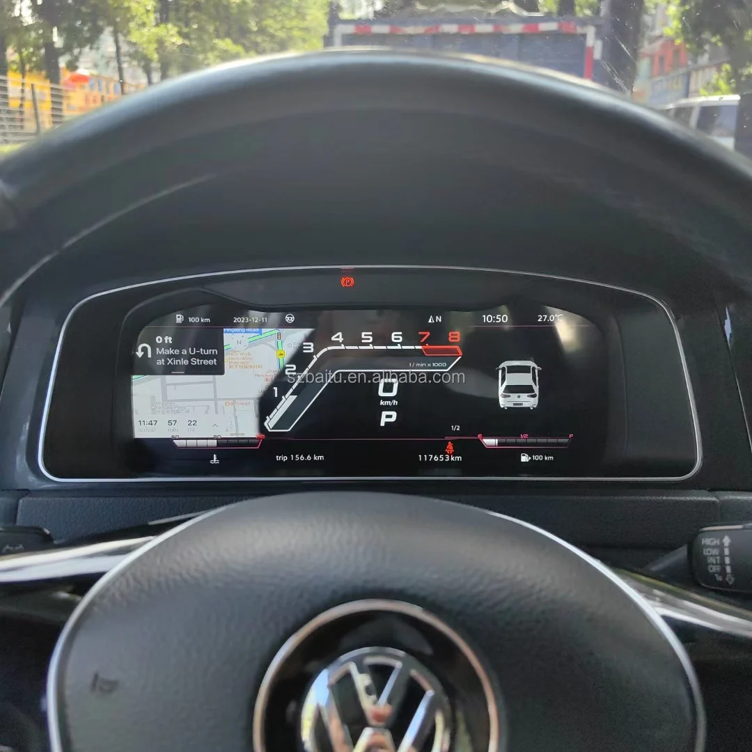 12.3'' LCD Digital Dashboard Cluster for VW Scirocco, Jetta, Golf 6/7 ...