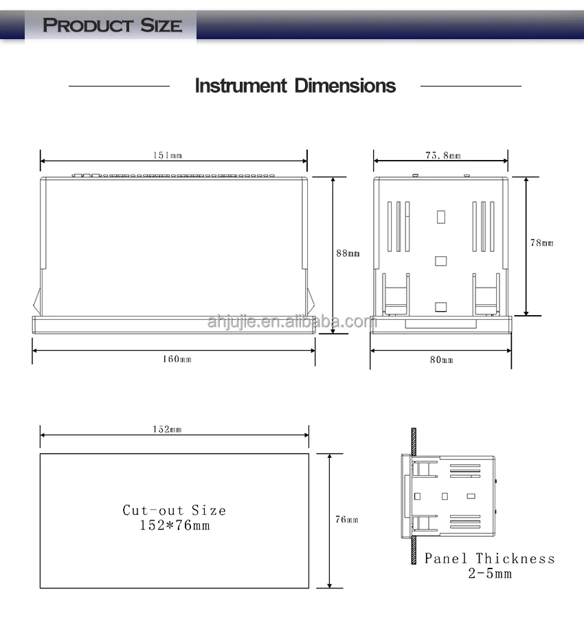 Datalogger Modbus Color Screen - 6 Channels DC Graph