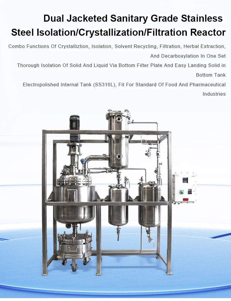 Valuen 50l Crystallization Reactor Stainless Steel Crystallization ...