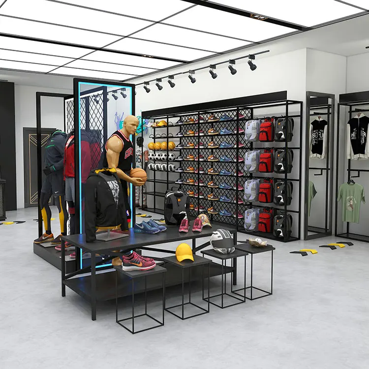 Oujia 3d Shop Design Unique Retail Sports Shoe Garment Store Interior ...