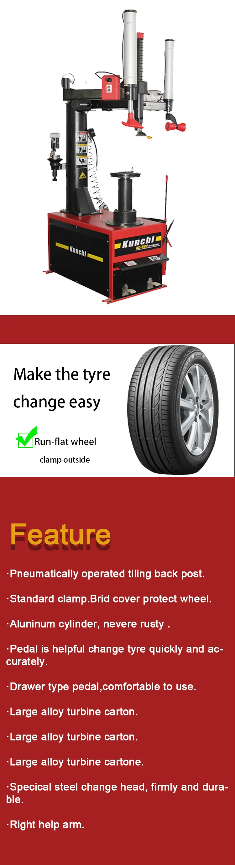 Heavy Duty Disassembly And Assembly Machine Tyre Mounting Machine With ...