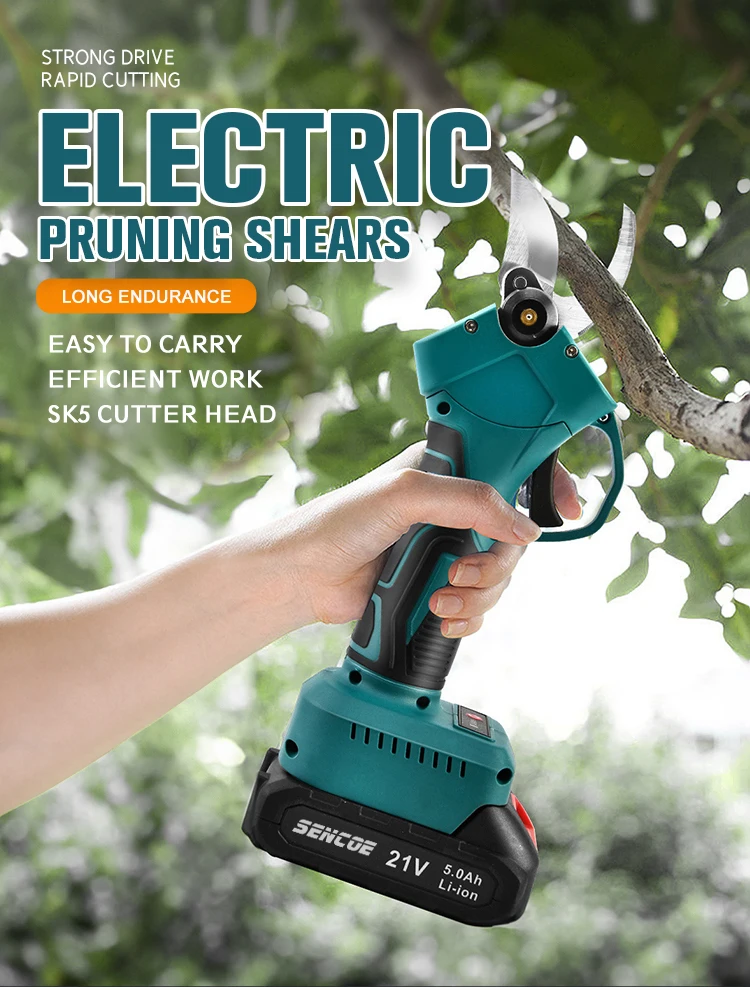 Garden Fruit Tree Grape Scissor Electric Scissors 16.8v/21v Lithium ...