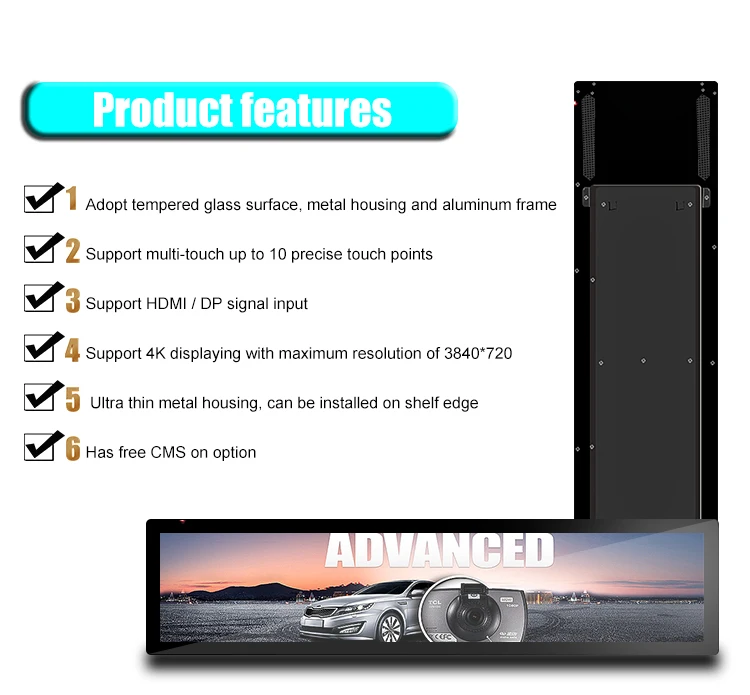 48.8 Inch Touch Screen Display for Supermarket Digital Signage