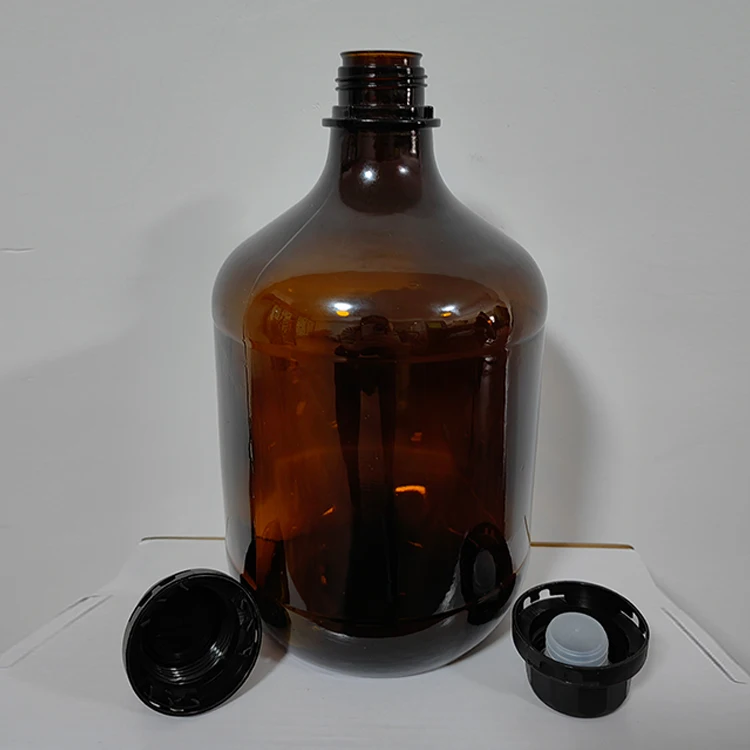 2.5L Amber Glass Chemical Bottles with Screw Cap Seal - Ideal for ...