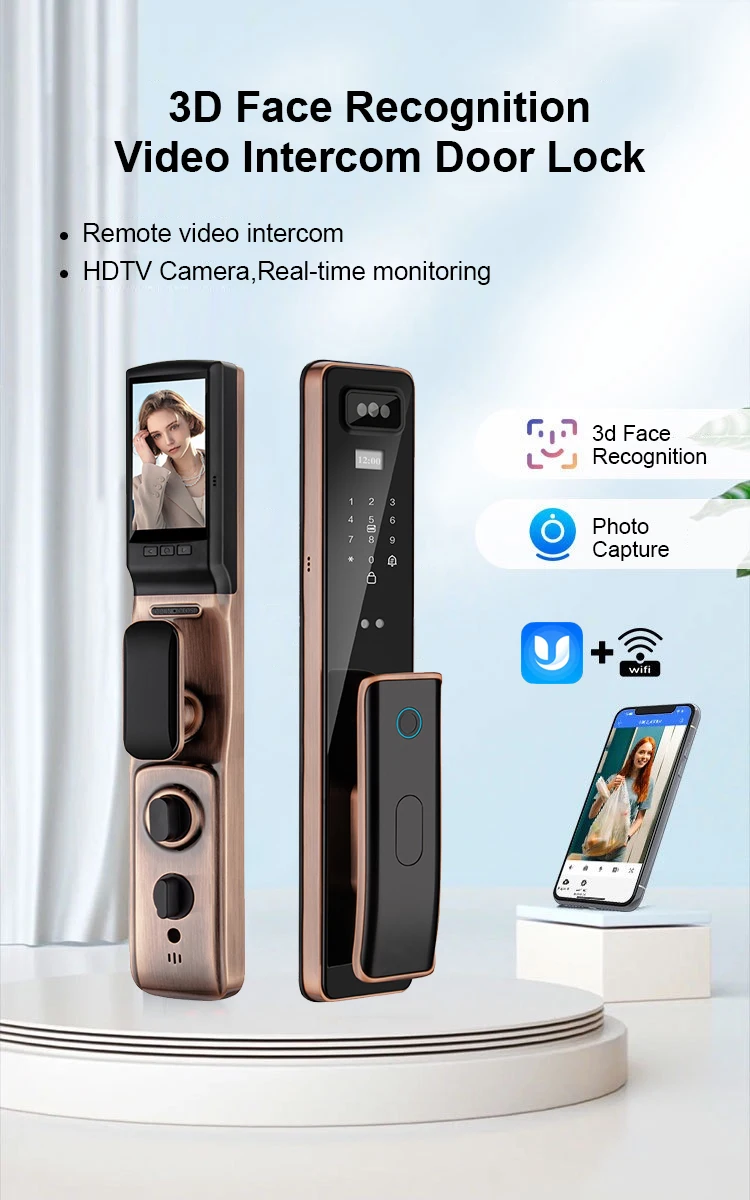 Smart Door Lock with Video Intercom - Secure & Convenient