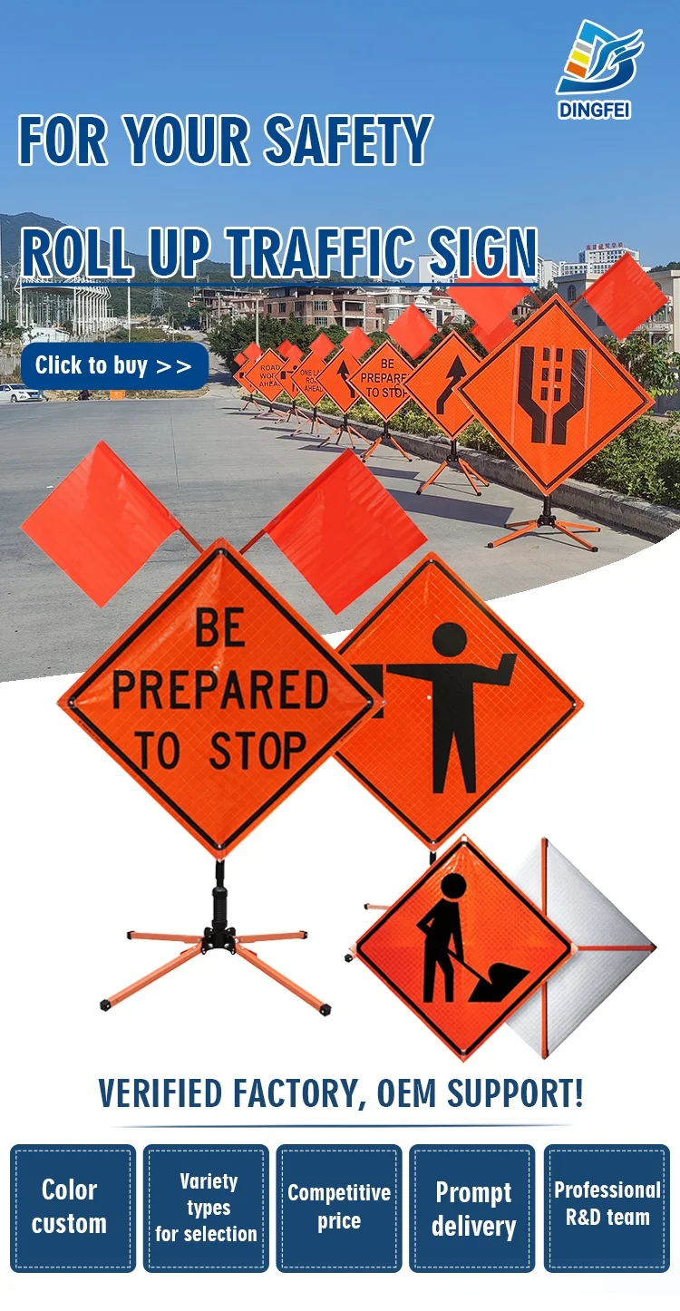 Dingfei Traffic Control Signs 36inch 48inch Reflective Road Work Ahead ...