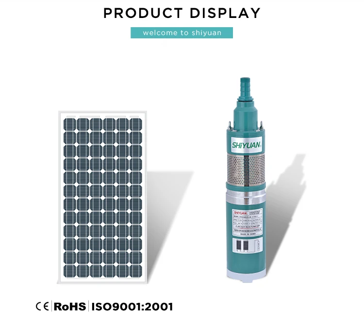 Shiyuan Gunes Derin Kuyu Pompasi 24V 300W DC Solar Pump