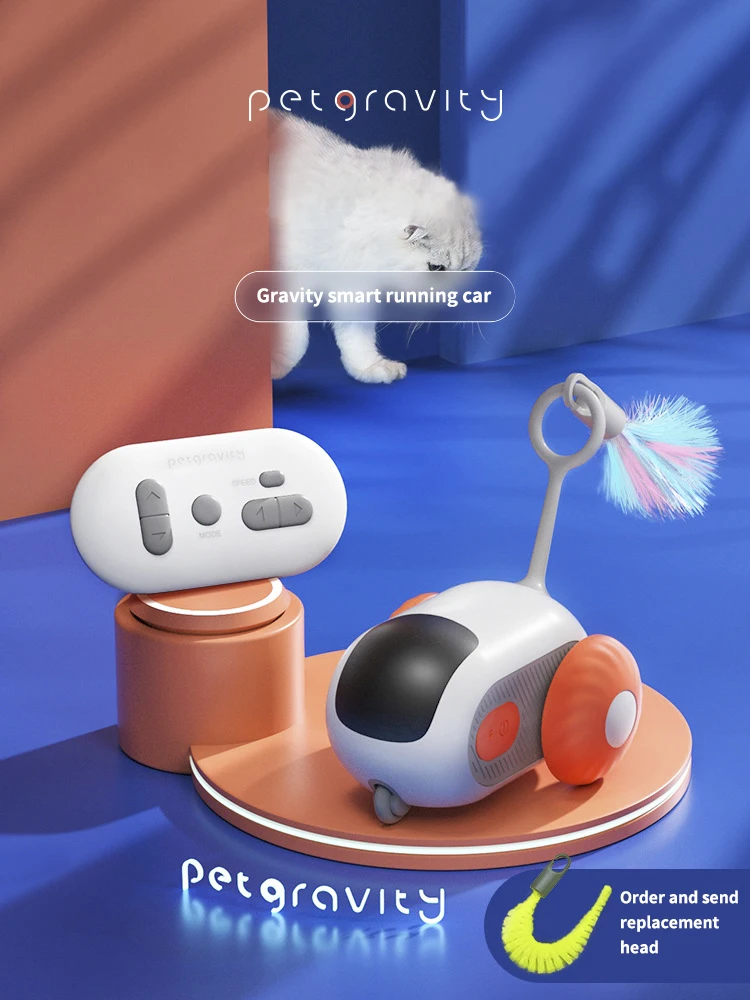 Interactive Toy Cat USB Charging Cat Teasing Toy Intelligent Remote ...