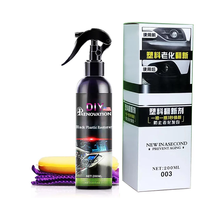 Plastic Trim Restorer Renew Hand Spray Use Car Care Plastic Longlasting ...