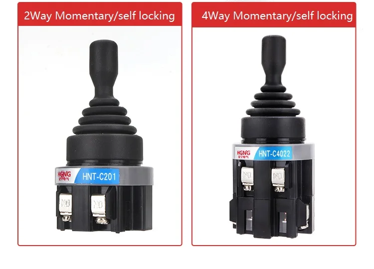 30mm Spring Return Monolever Joystick Switch Self Latching Momentary 4 ...