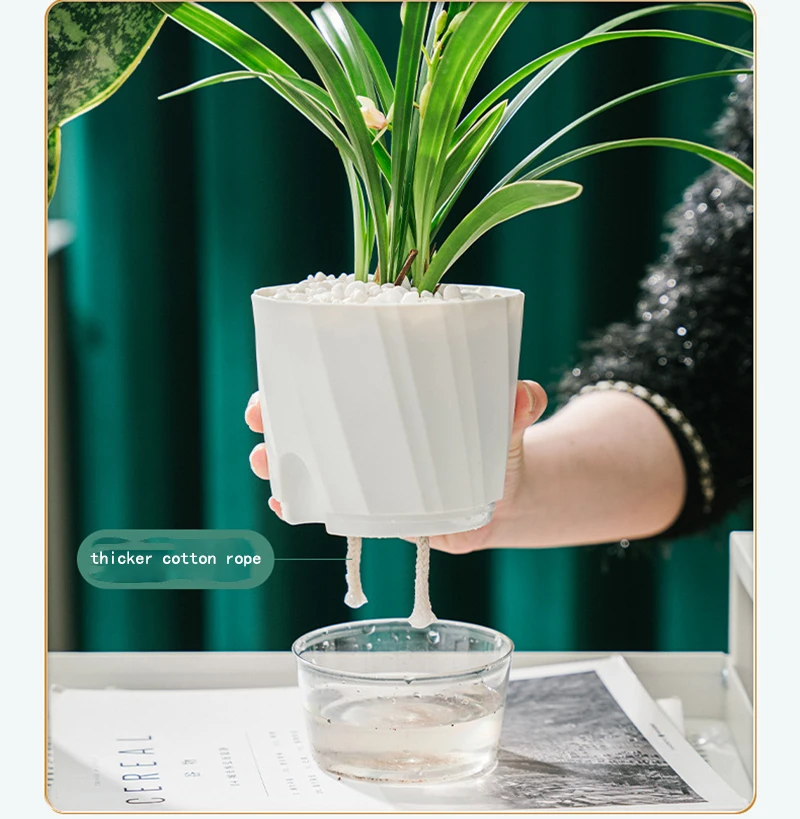 Fresh Hydroponics Flower Pots Automatic Water Planting Plastic Plant ...