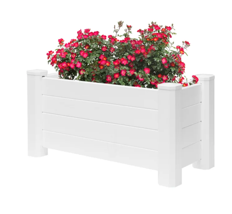 New Design White Vinyl Garden Planter Box Plastic Planting Bed - Buy ...