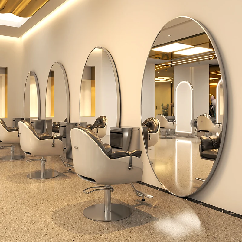 Full Length Salon Mirror Station Hair Salon Furniture Barber Station ...
