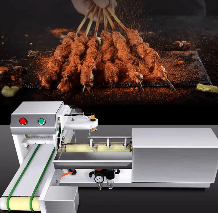 Automatic Meat Skewer Machine Satay Skewer Machine Bbq Doner Kebab ...