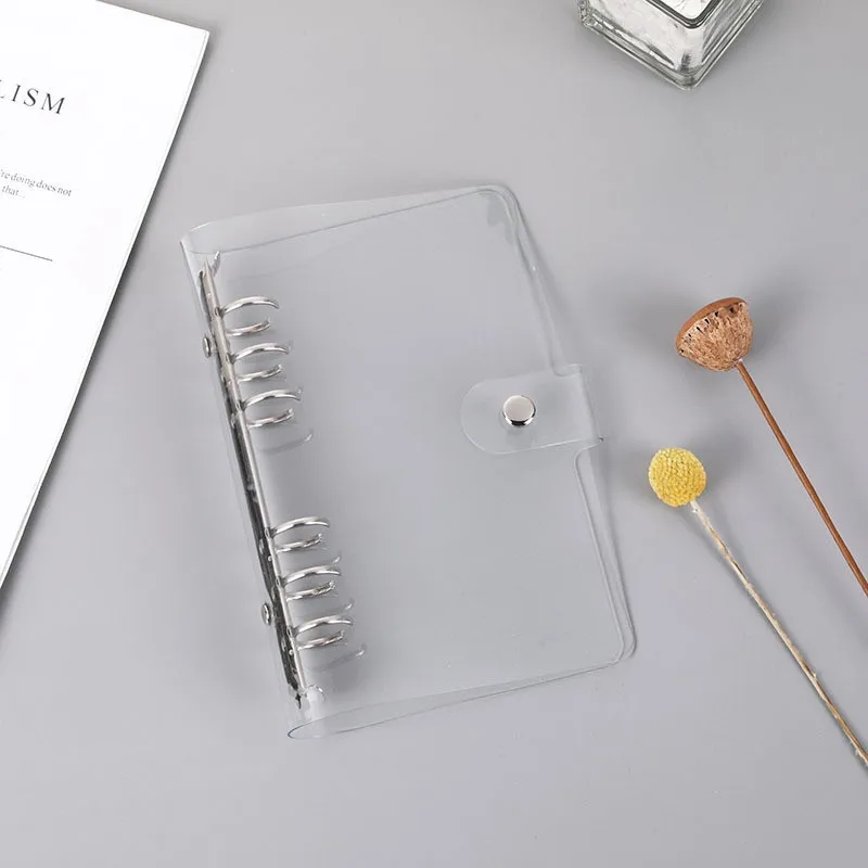 A4 A5 A6 A7 Clear Loose-leaf PVC Binder Transparent Cover Planner 6 ...
