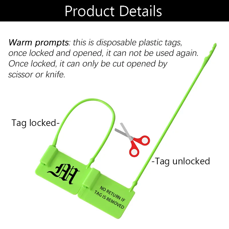 Custom Plastic Tag for Shoe - Secure & Recycled Labels