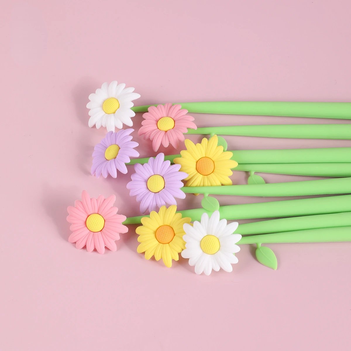 Cute Daisy Flower Shaped Black Ink 0.5mm Gel Pen - Customizable Logo ...