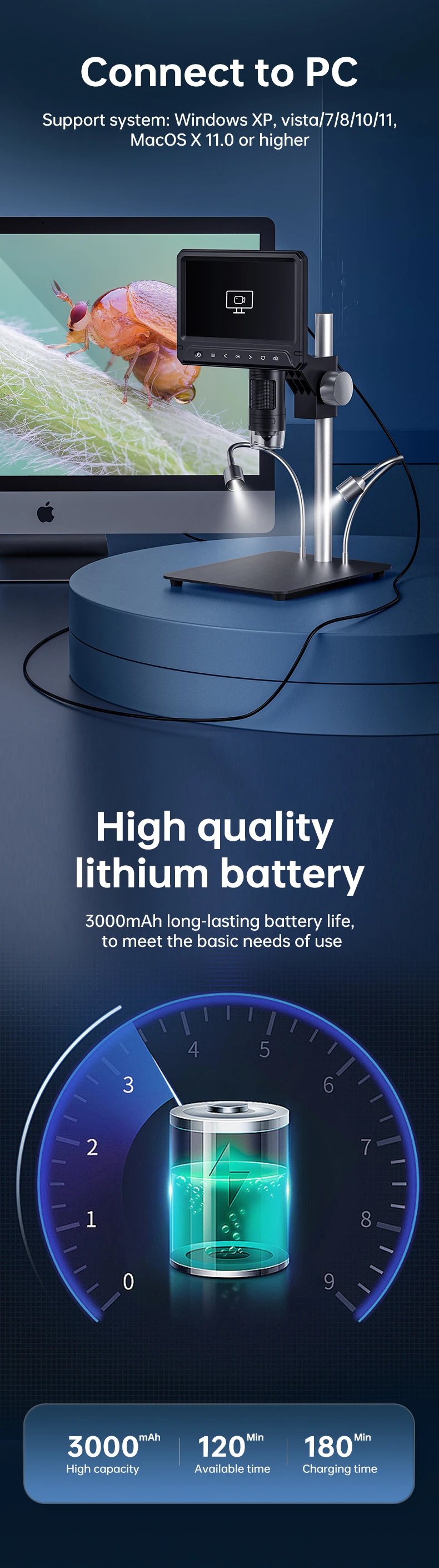 Aleezi 331a Manufacturer Digital Measurement Microscope 10 Inch Lcd ...