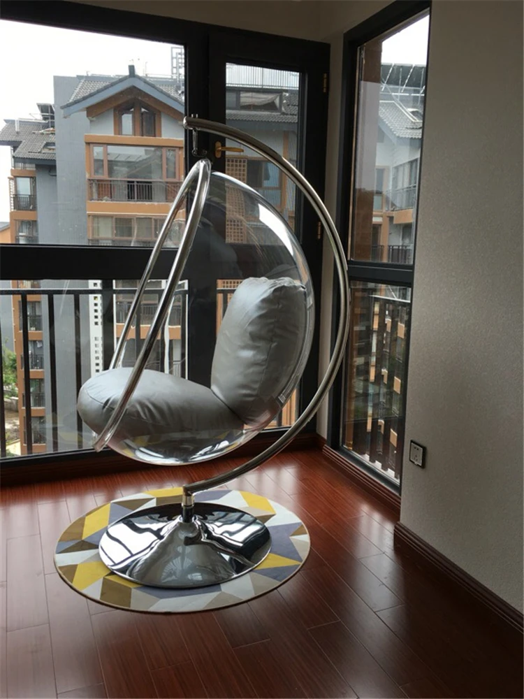 Clear Acrylic Hanging Chairs Swing Acrylic Bubble Ball Chair For Living ...