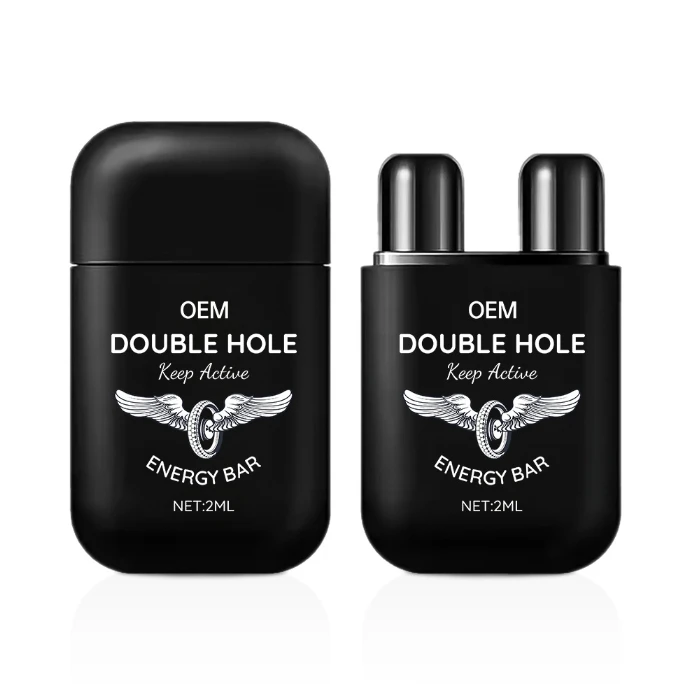 Black White Plastic Double Hole Inhaler - 1.8ml*2 Capacity