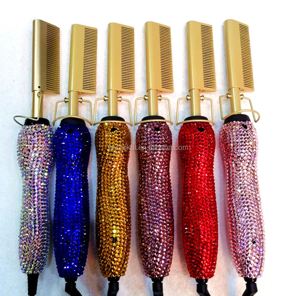 Custom Ionic High Heat Bling Gold Professional Luxury Rhinestone ...