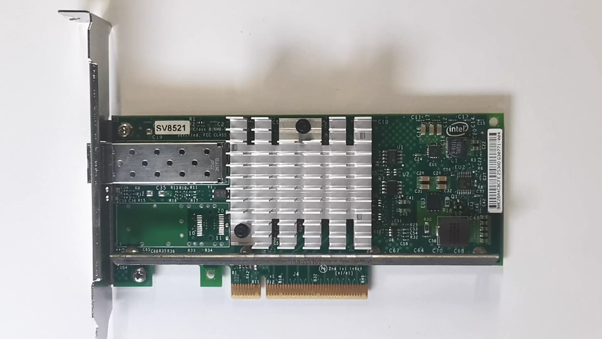 Network Interface Card Sv8521 Pcie V2 1 5 0 Gt S X8 Lanes X520 Da1 Jl82599en Sfp Port 10 1gbe