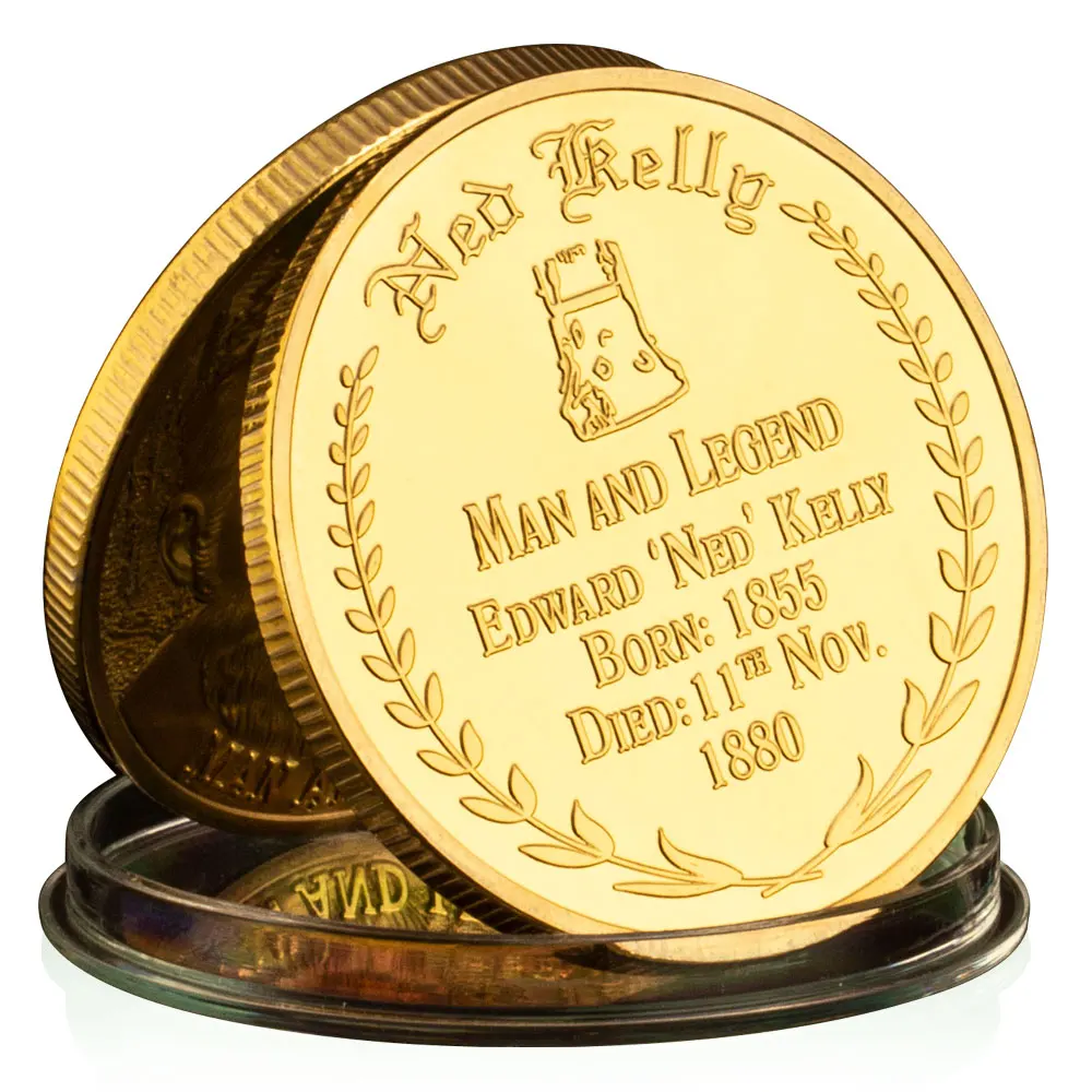 Australian Man and Legend Ned Kelly (1855-1880) Collectible Gold Plated ...