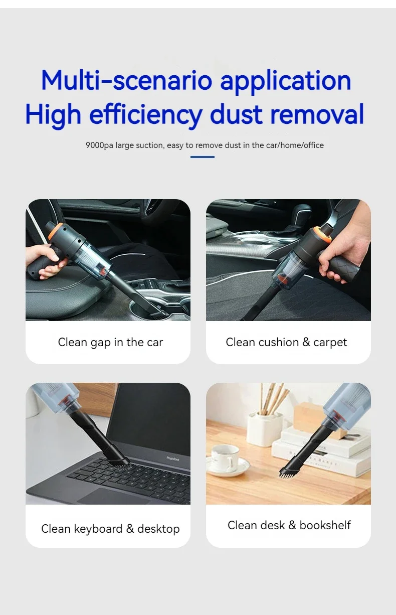 Mini Wireless Duster Cleaner - Portable USB Vacuum