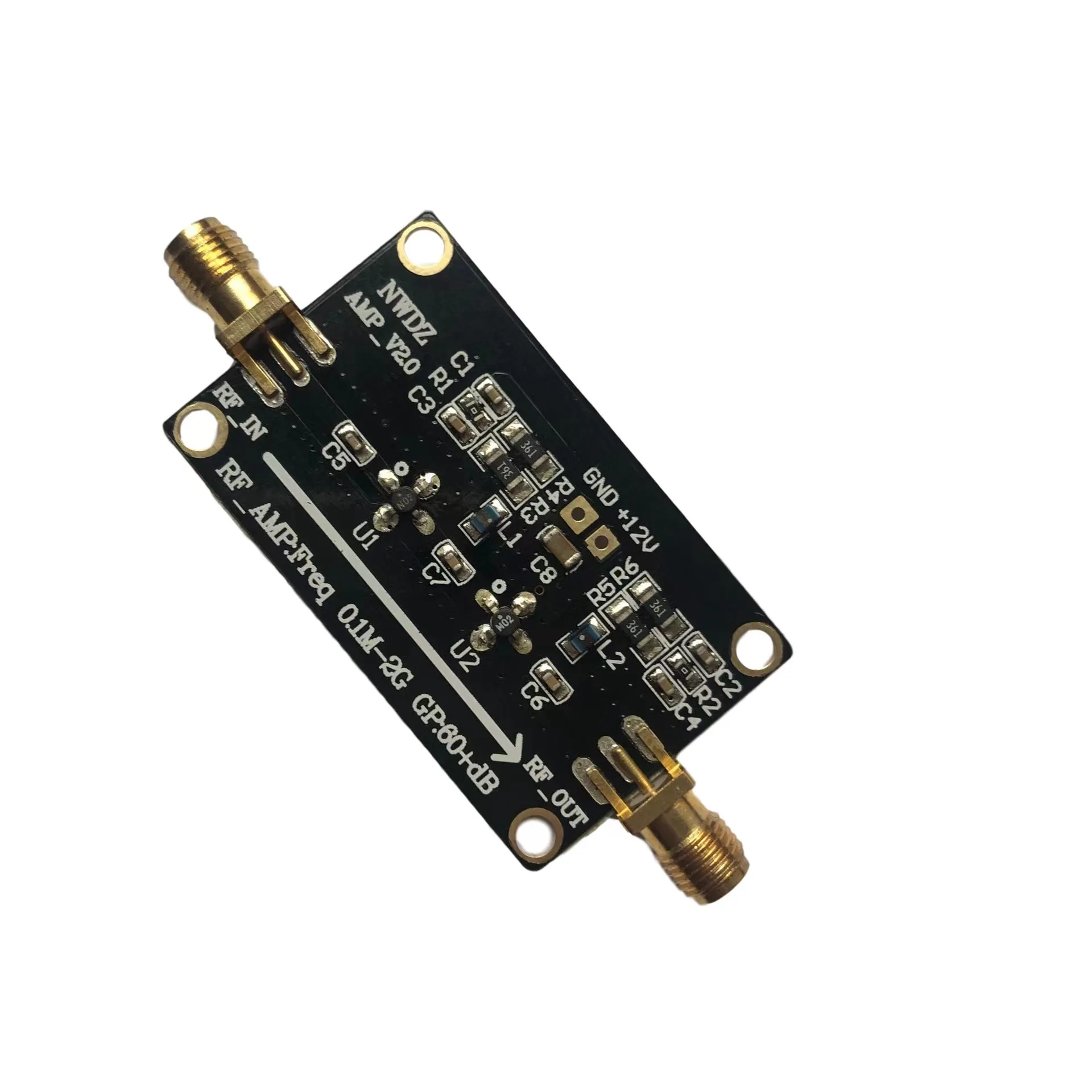 Rf Broadband Amplifier Low Noise Amplifier Lna 0.1m-2g Gain 60db Two ...